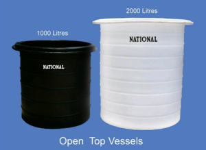 Open Top Plastic Tanks, Open Top Water Tanks, Cylindrical Vertical Tanks